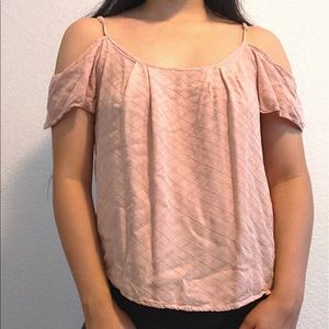 Tops | Blush Pink Off The Shoulder Top | Poshmark